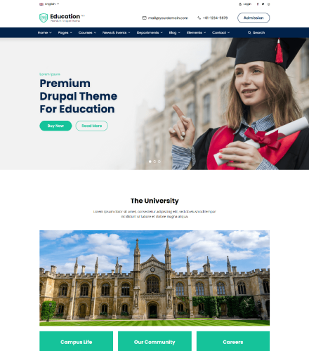 Drupal 10 Themes and Templates - DrupalThemes.io